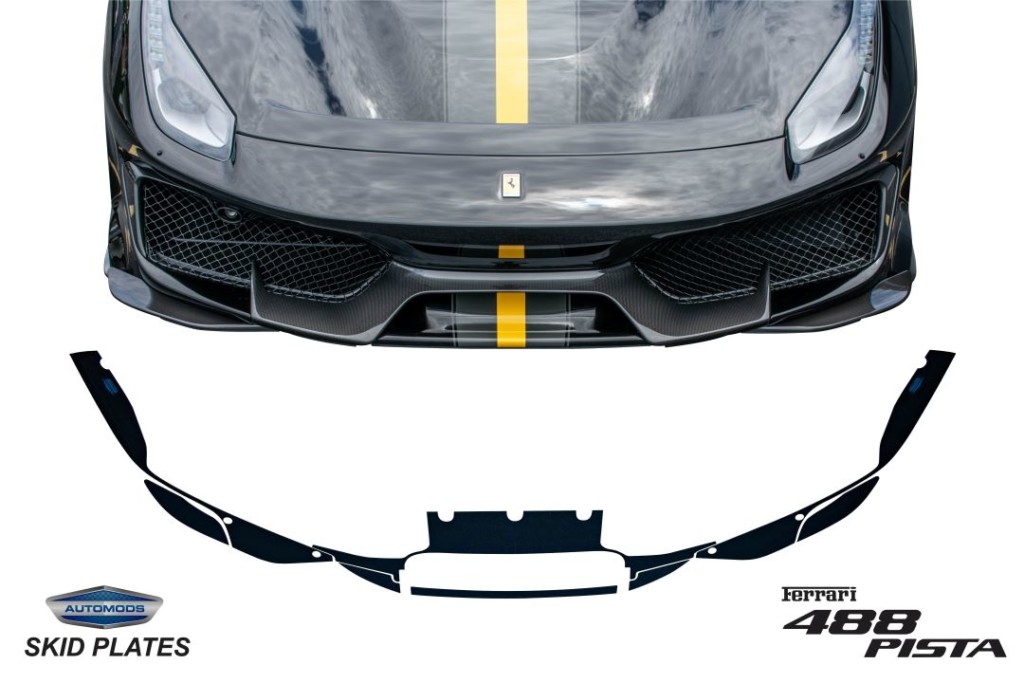 Ferrari 488 Pista Bumper Skid Plates I Lifetime Warranty